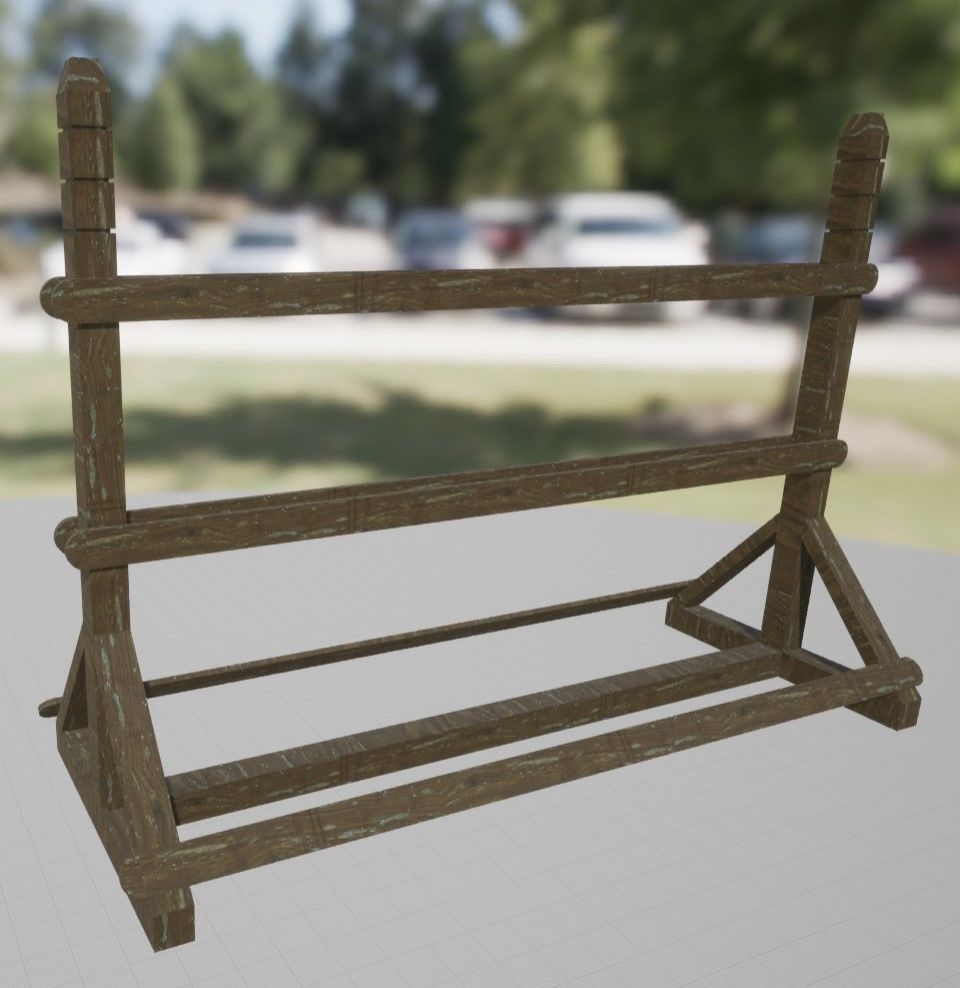 Medieval Weapon Rack 3D model | CGTrader
