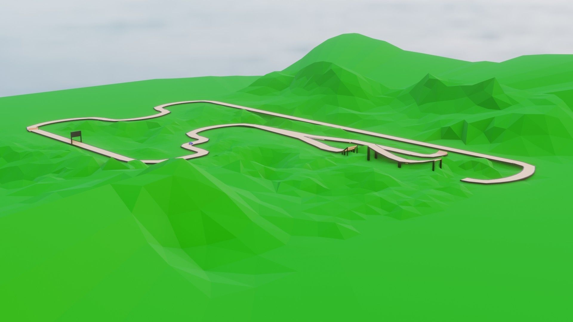 3D model Race Track Construction Kit VR / AR / low-poly | CGTrader