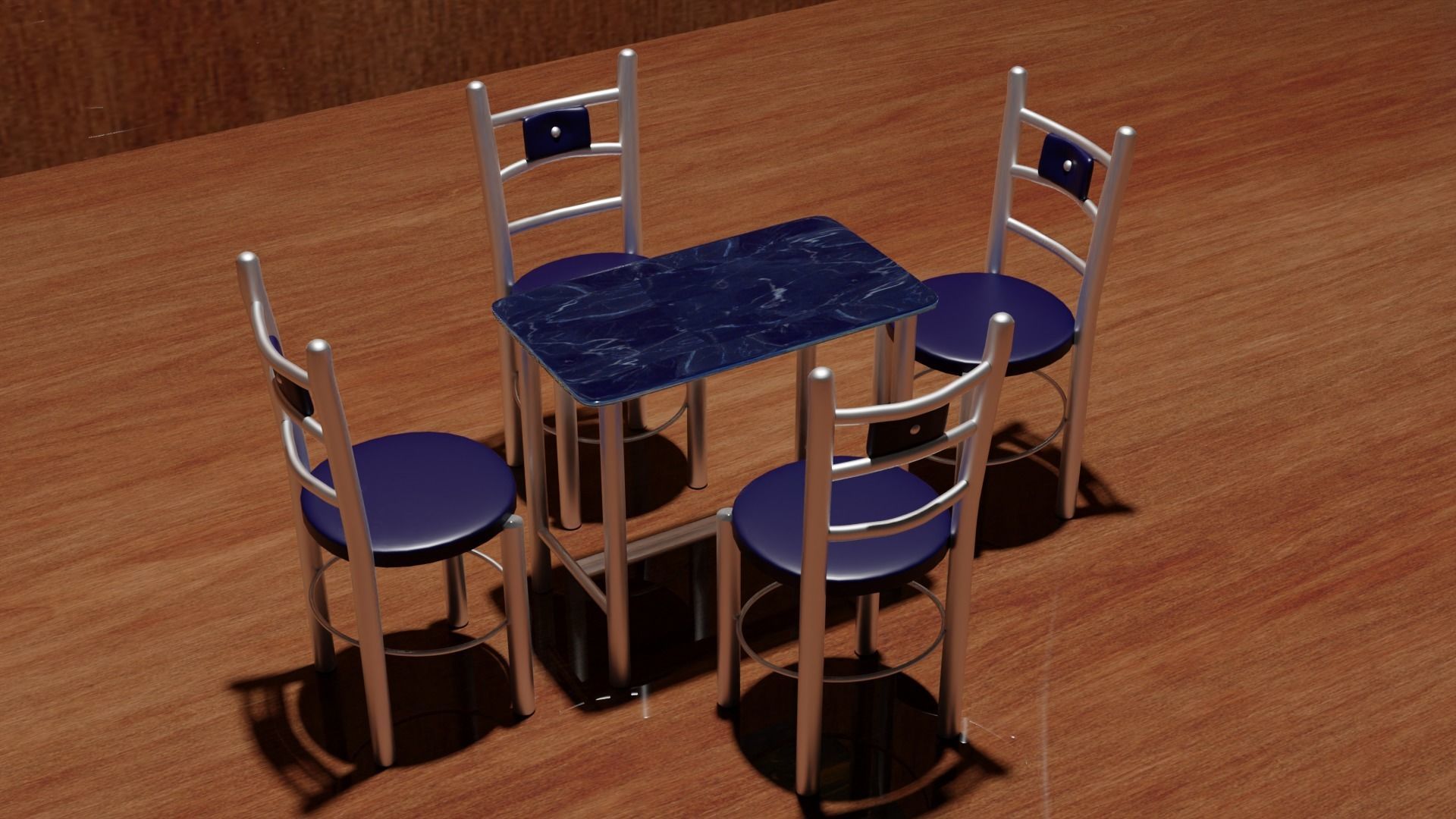 CAFE TABLE CHAIR SET free 3D model | CGTrader