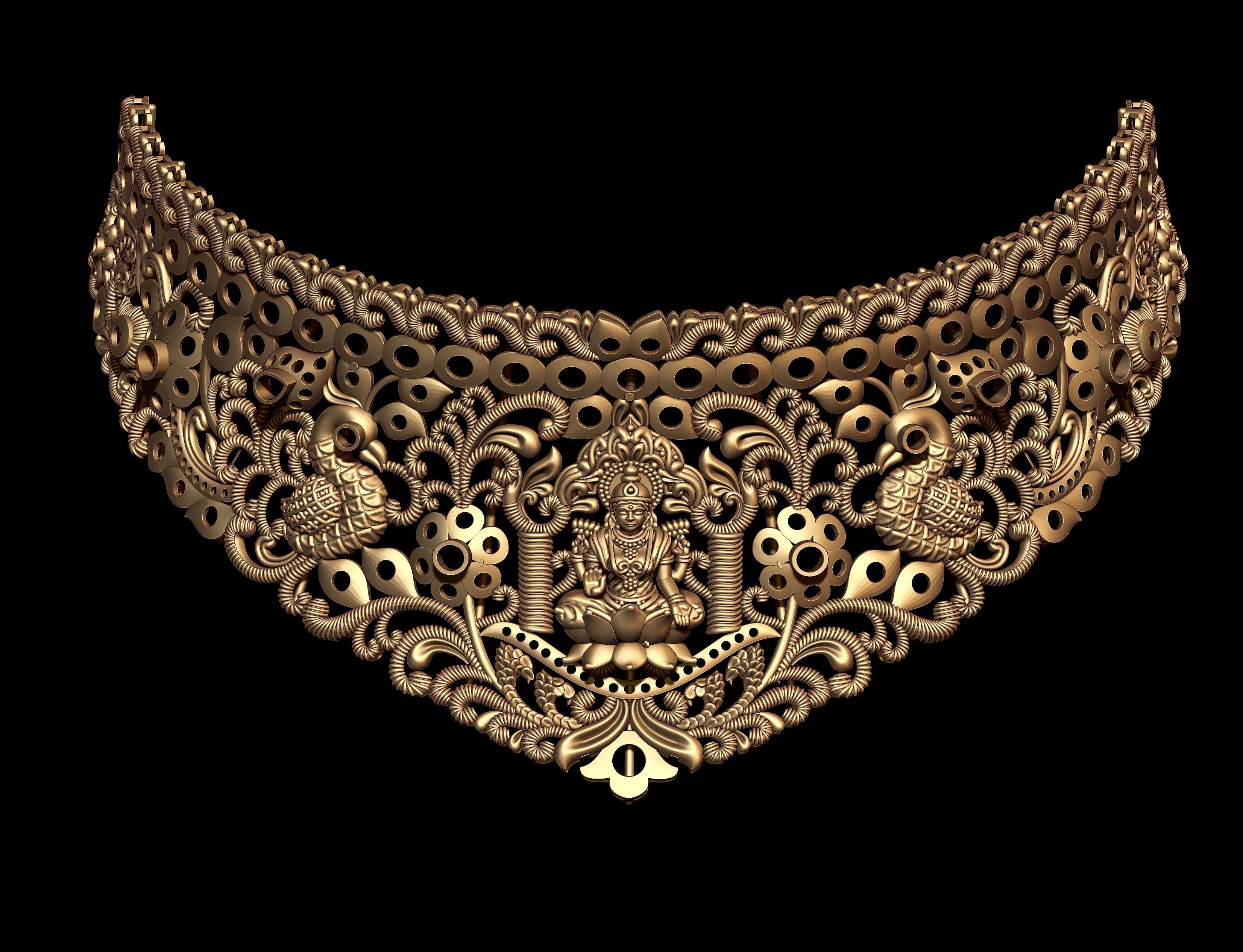 Indian God Necklace Set 14 3D model 3D printable | CGTrader