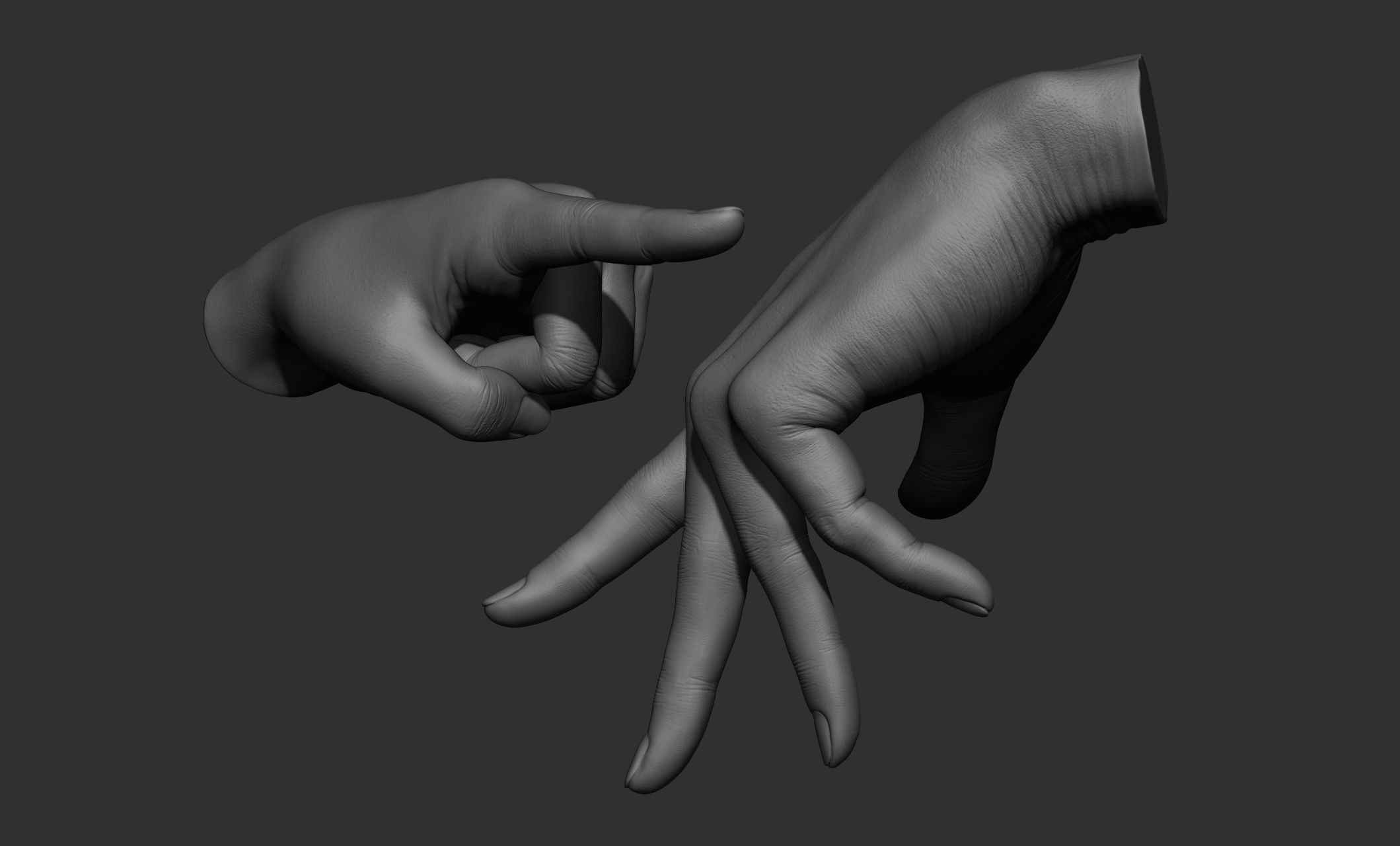 17 Female hand poses 3D model | CGTrader