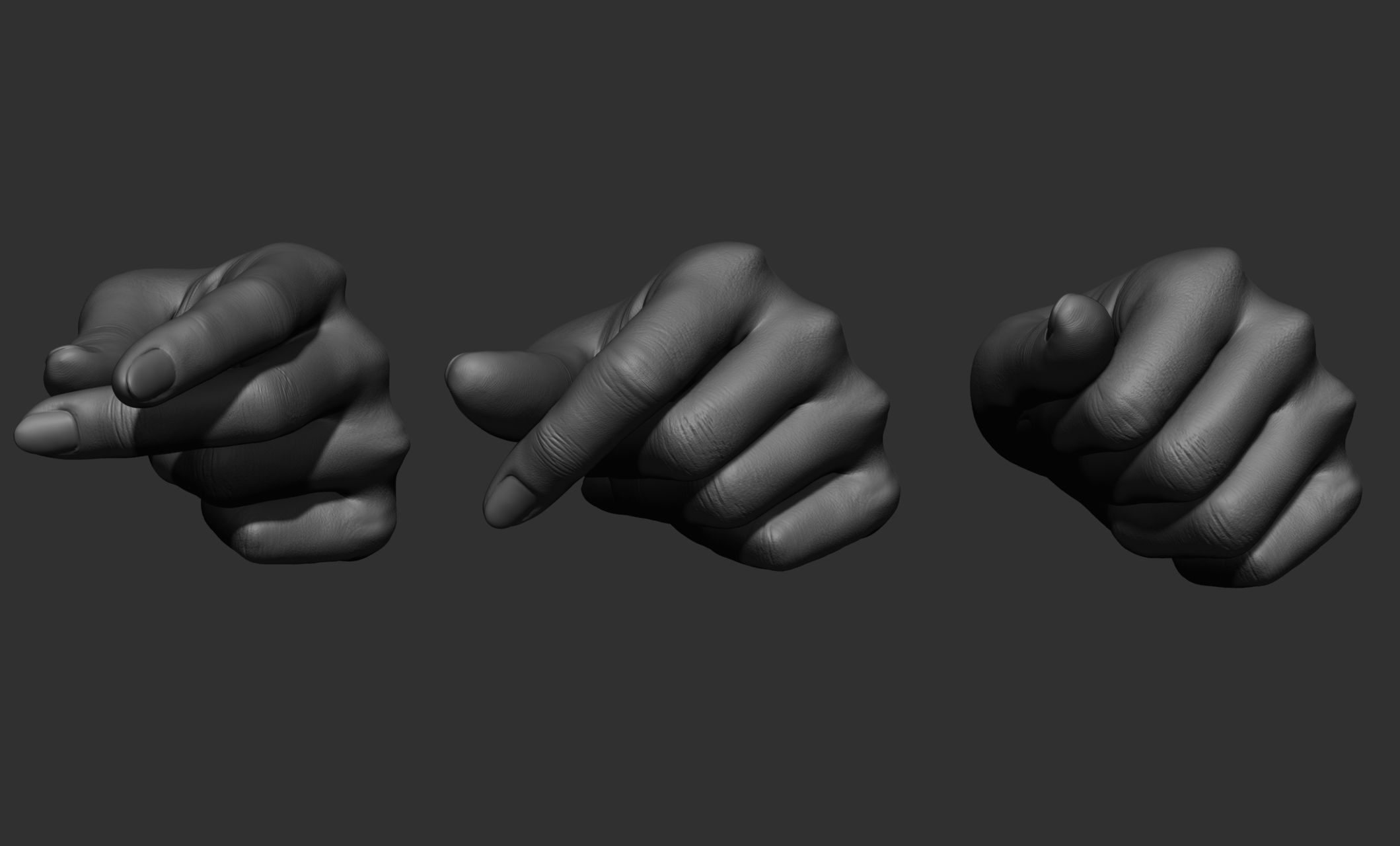 17 Female hand poses 3D model | CGTrader