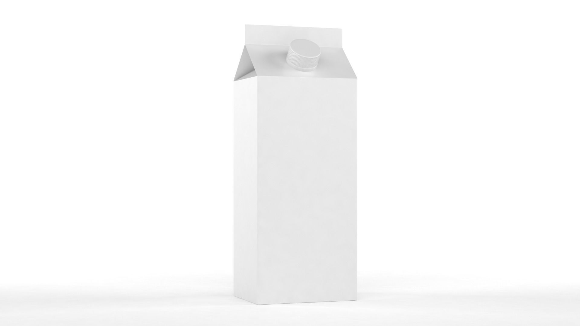 Milk Box with Glass 3D model | CGTrader