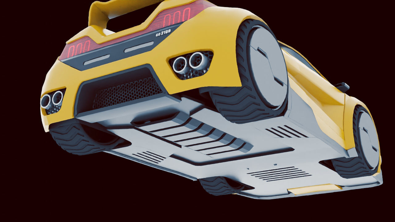 Super car rigged vehicle 3D model rigged | CGTrader