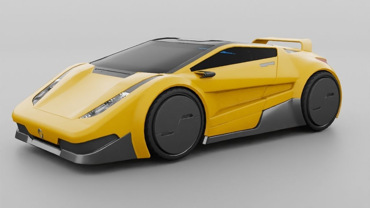 Super car rigged vehicle 3D model rigged | CGTrader