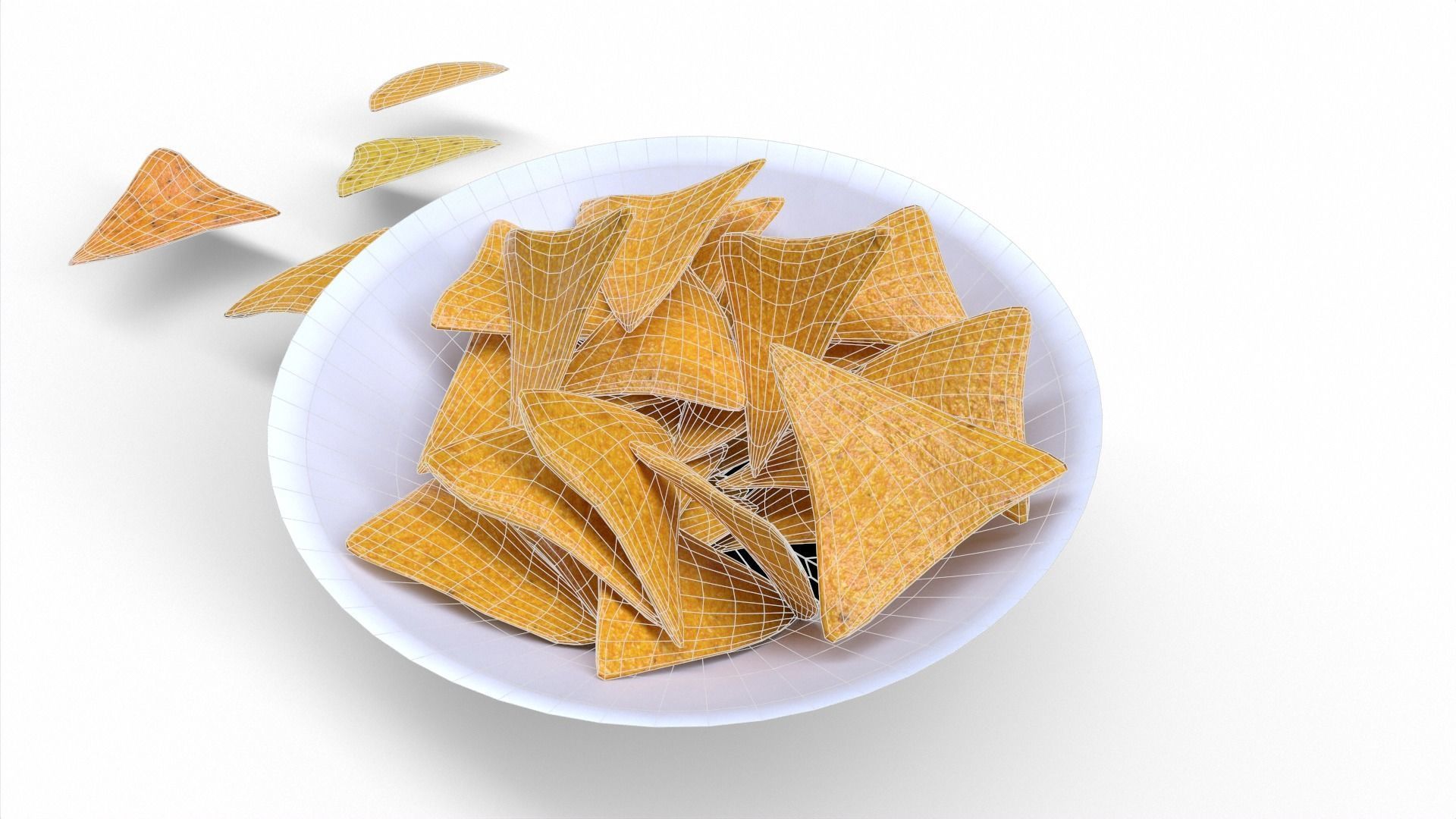 3D model Nacho Chips VR / AR / low-poly | CGTrader
