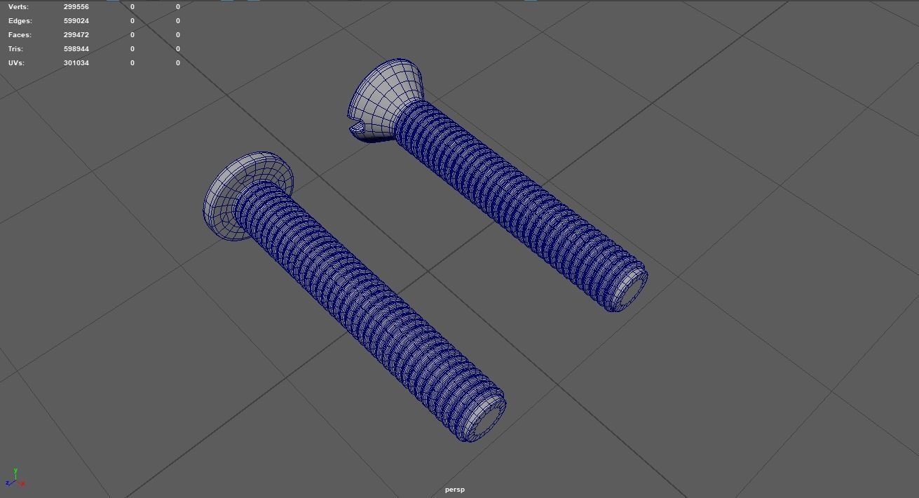 Machine Screws 3D Model 3D model | CGTrader