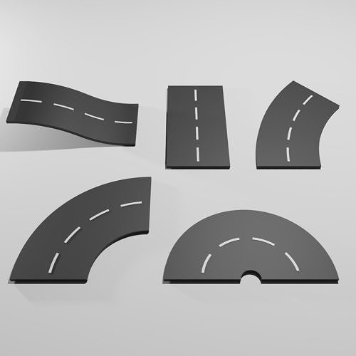 Roads Modular Pack 3D print 3D model 3D printable | CGTrader