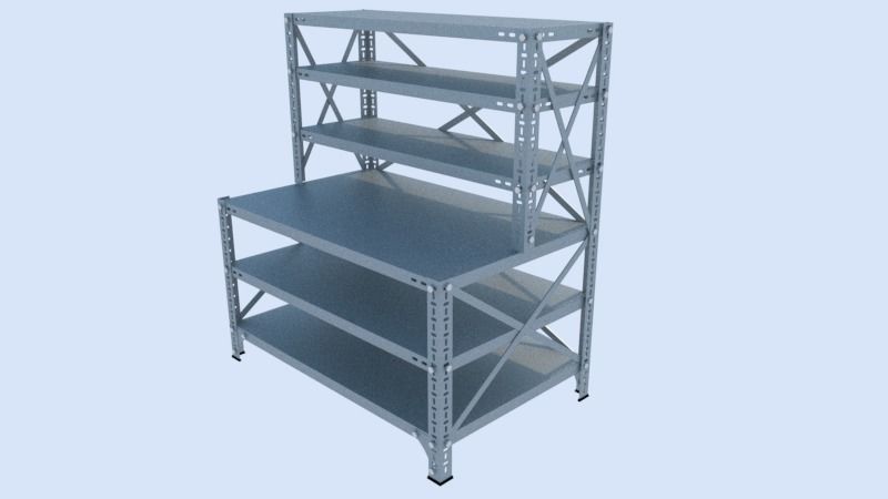 Steel shelving system for archive and storage 3D model | CGTrader