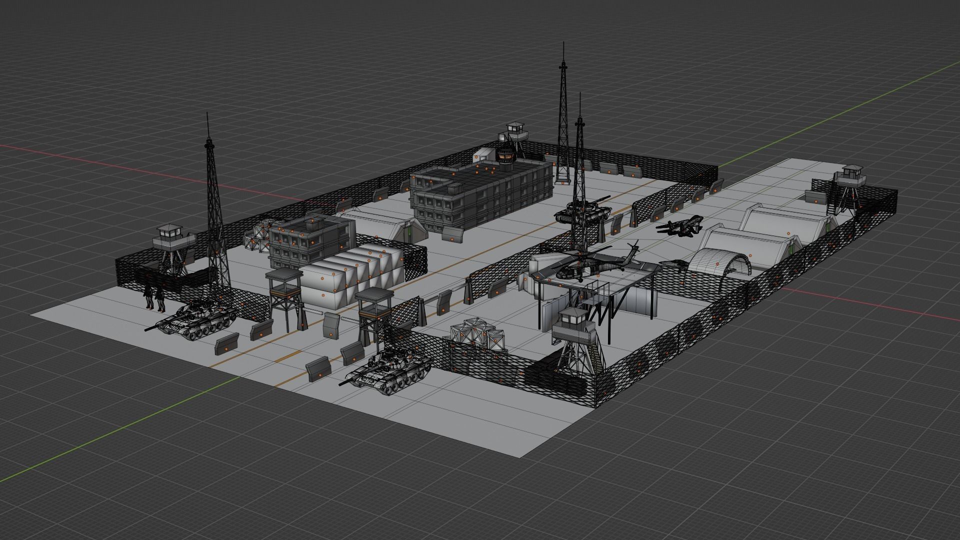 3D model Republic of Korea Military Base VR / AR / low-poly | CGTrader