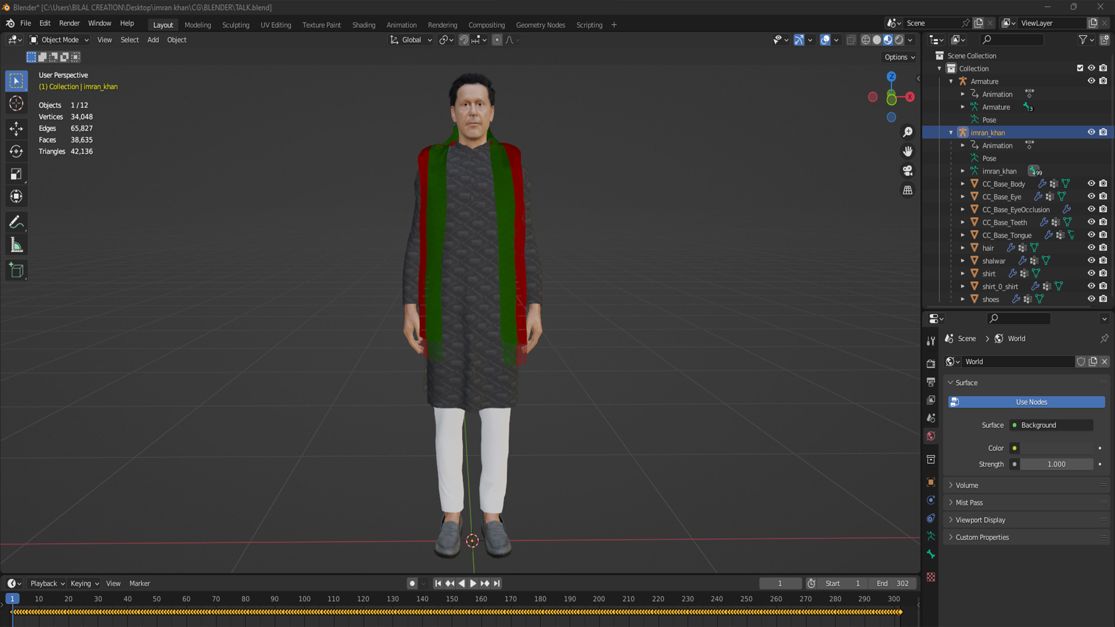 Imran Khan with Animation 3D model animated rigged | CGTrader