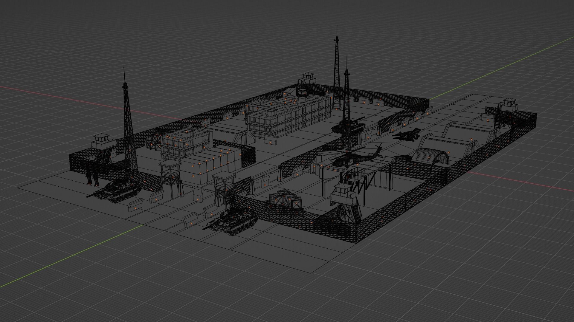 3D model Turkey Military Base VR / AR / low-poly | CGTrader