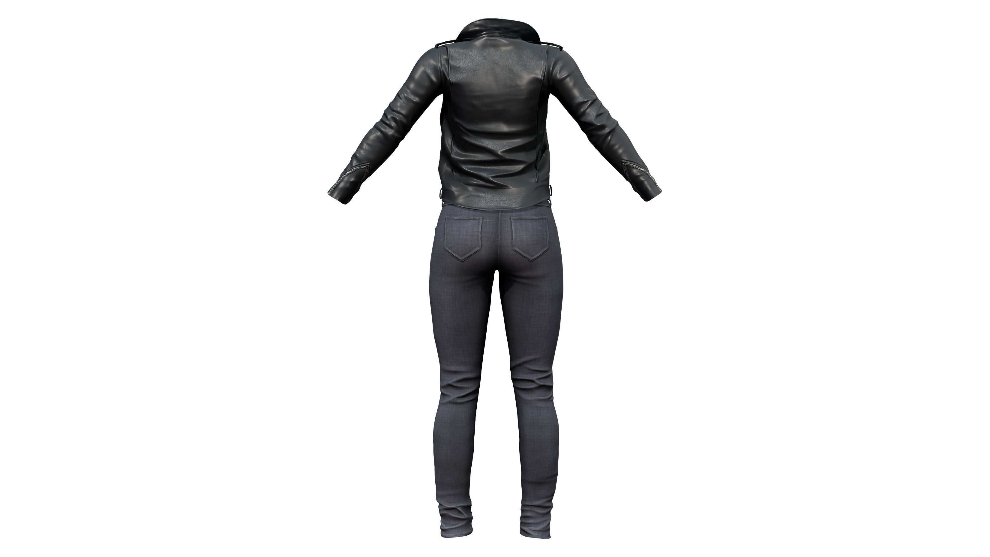 3D model Rocker Girl Outfit VR / AR / low-poly | CGTrader