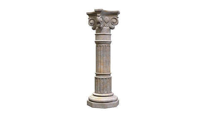 3D model Classical Stone Column 01 - Game-ready - PBR VR / AR / low ...