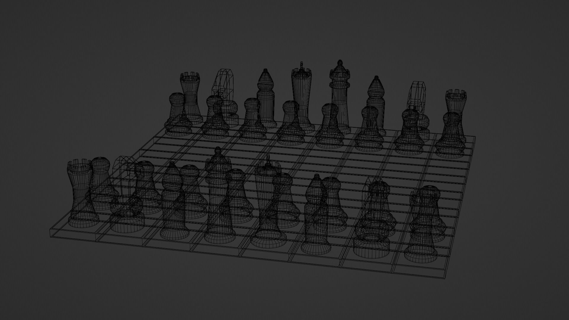 Wooden Chess Set 3D Model 3D model | CGTrader