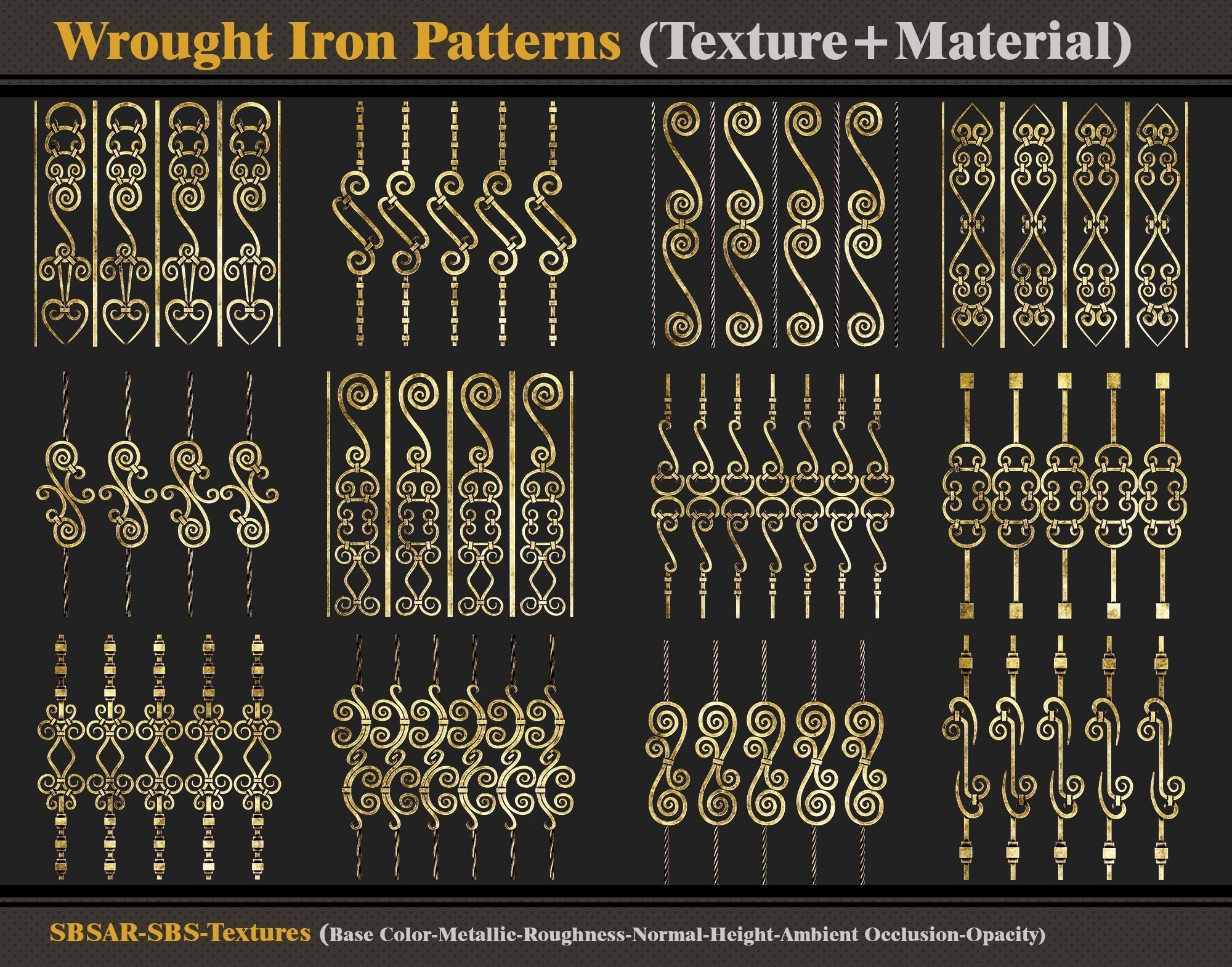 Wrought Iron Patterns -Textures and Materials- Texture | CGTrader