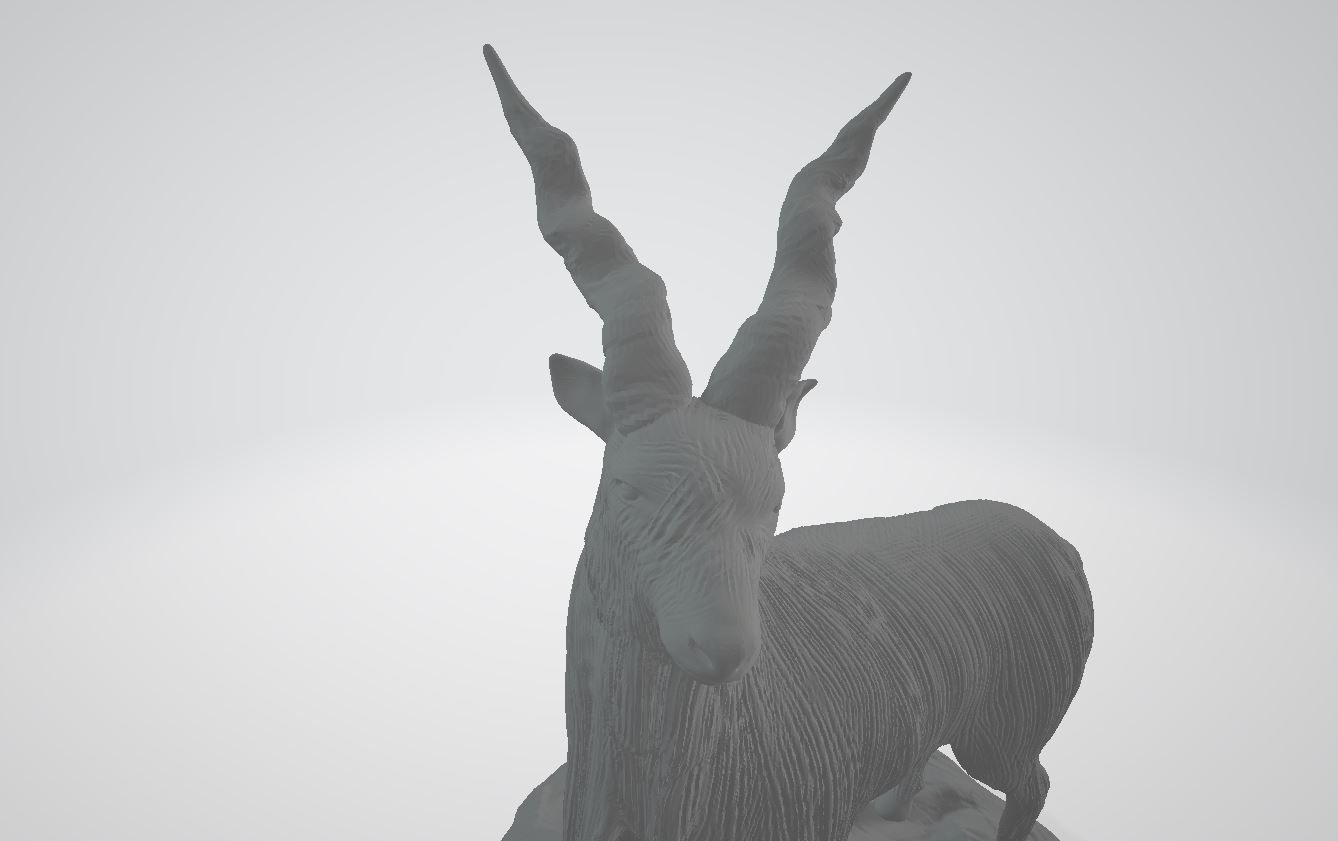 Markhor goat 3D model 3D printable | CGTrader