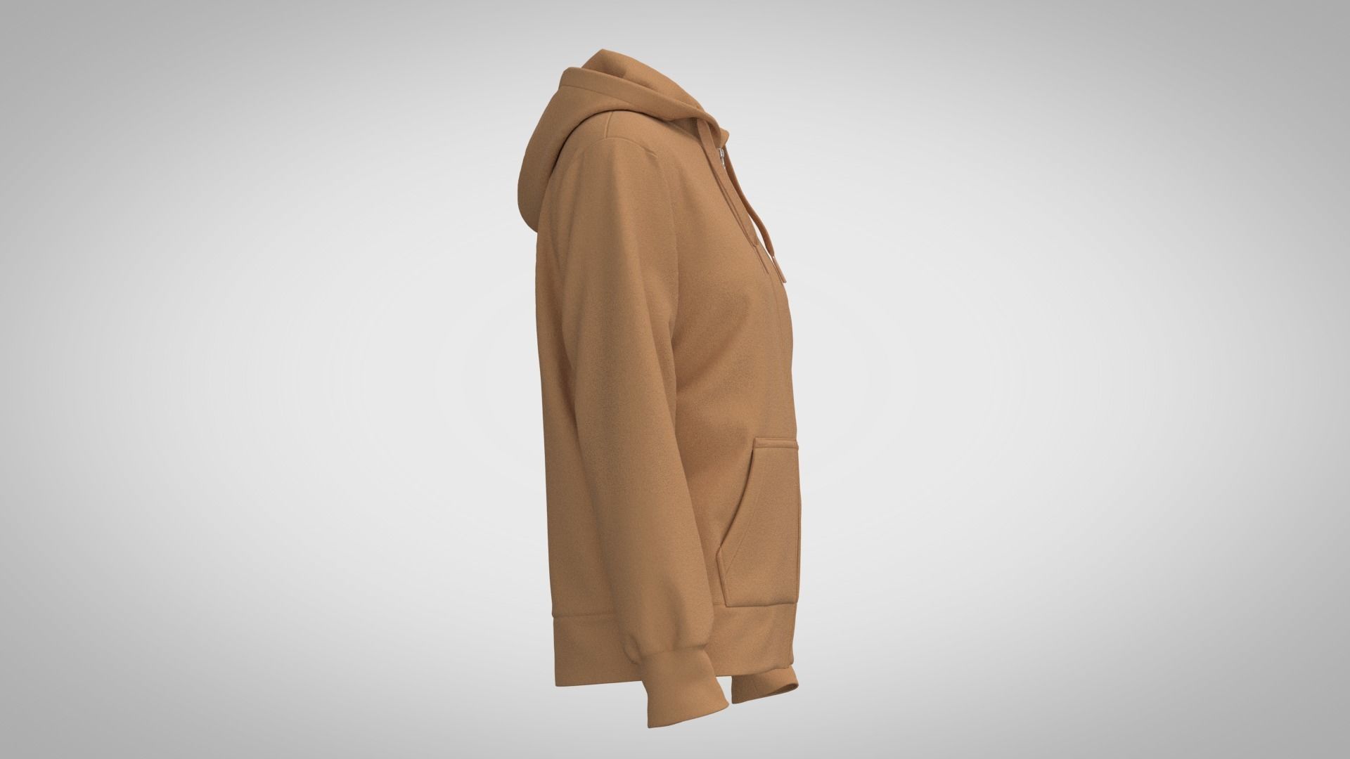 Zip-up Hoodie 3D model | CGTrader