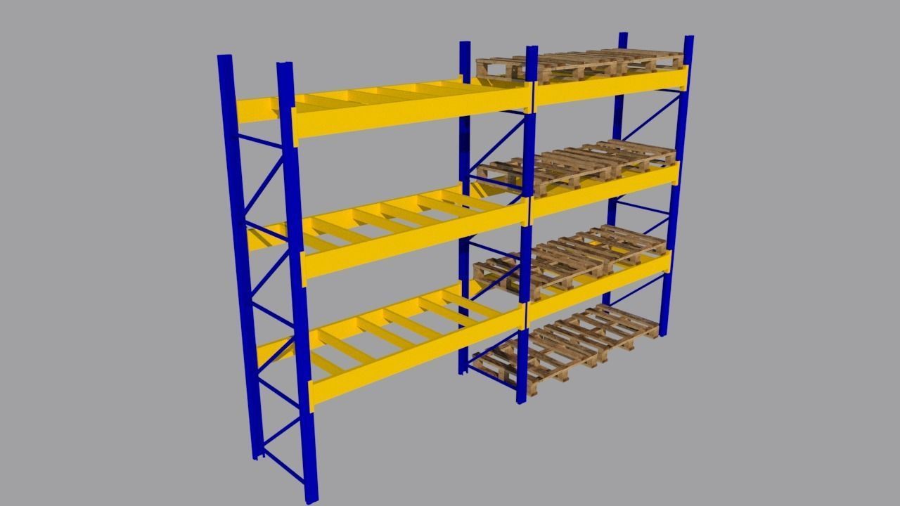 3D model Heavy Duty racking system VR / AR / low-poly | CGTrader