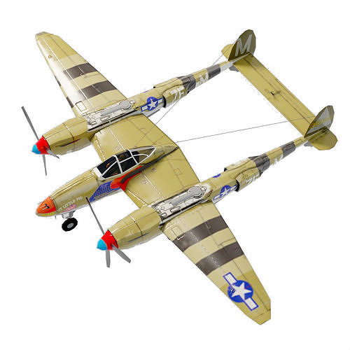 3D model Lockheed P-38 Lightning WW2 fighter VR / AR / low-poly | CGTrader