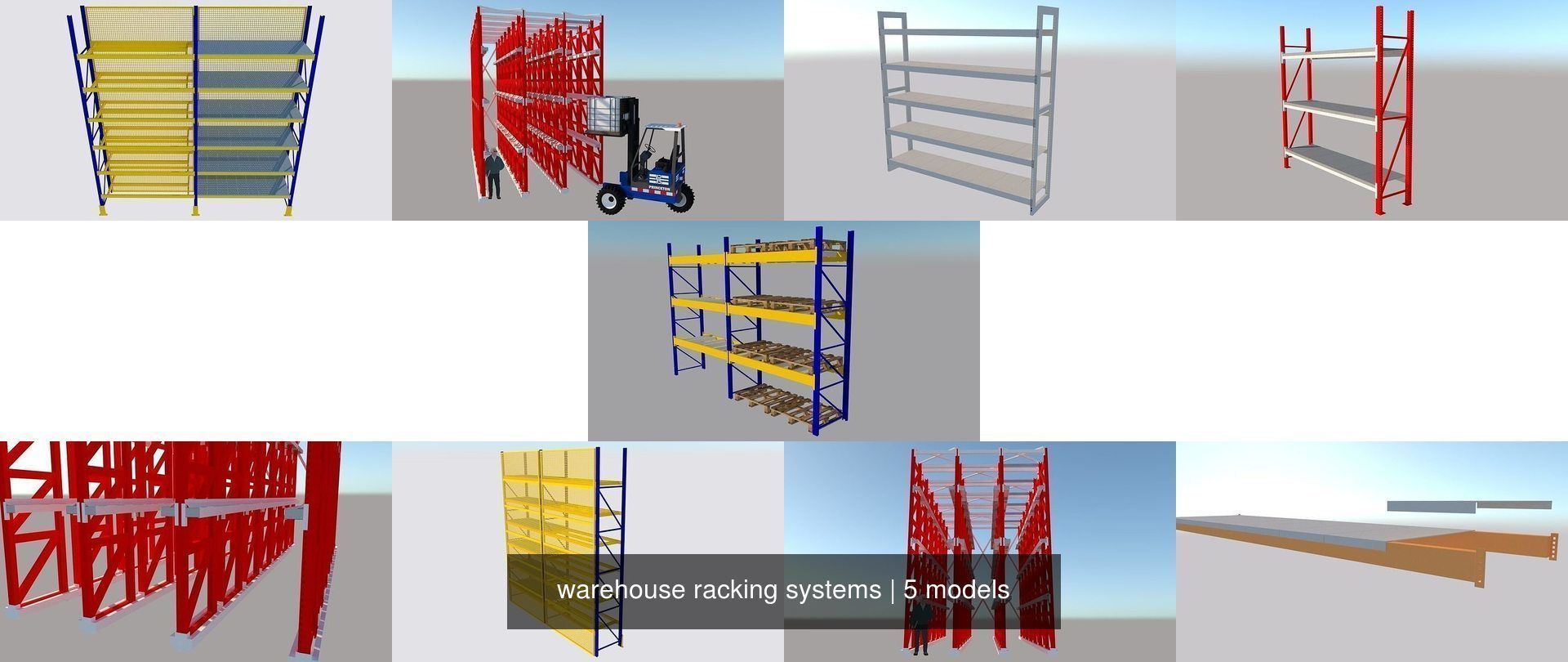 3D Model Collection warehouse racking systems VR / AR / low-poly | CGTrader