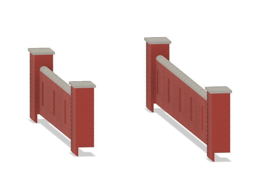 Model Railway - Bridge Parapet Wall - Various Lengths 3D model 3D ...