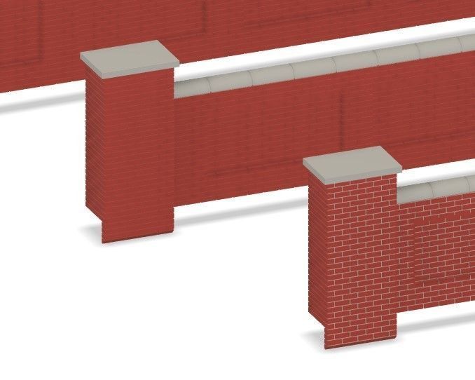 Model Railway - Bridge Parapet Wall - Various Lengths 3D model 3D ...