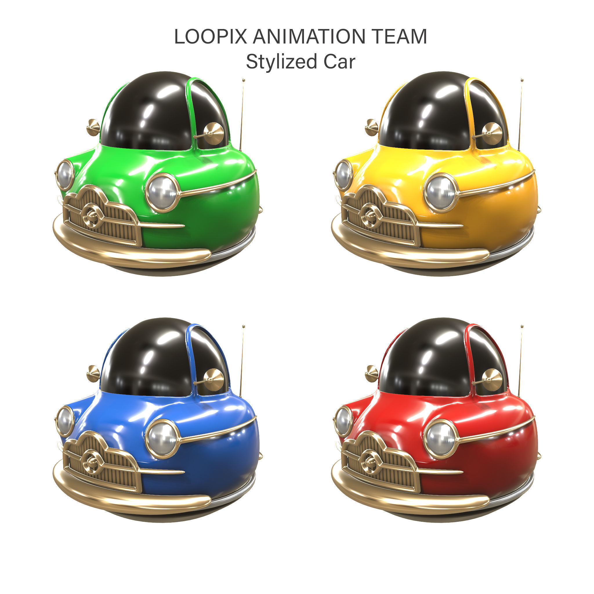 3D model Stylized car 3d model VR / AR / low-poly | CGTrader