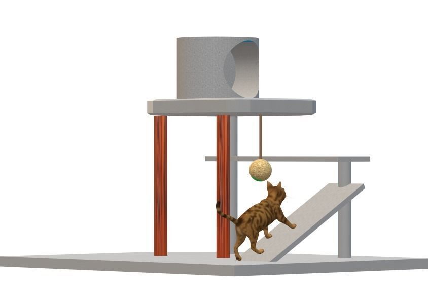 cat house 3D model 3D printable | CGTrader
