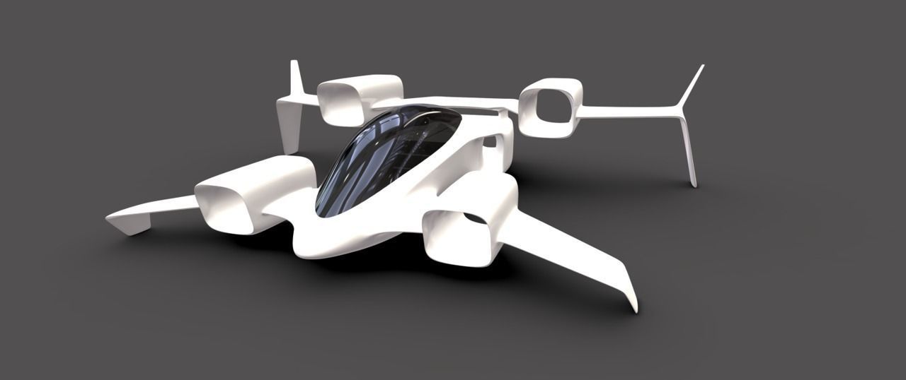 ML eVTOL concept 3D model | CGTrader