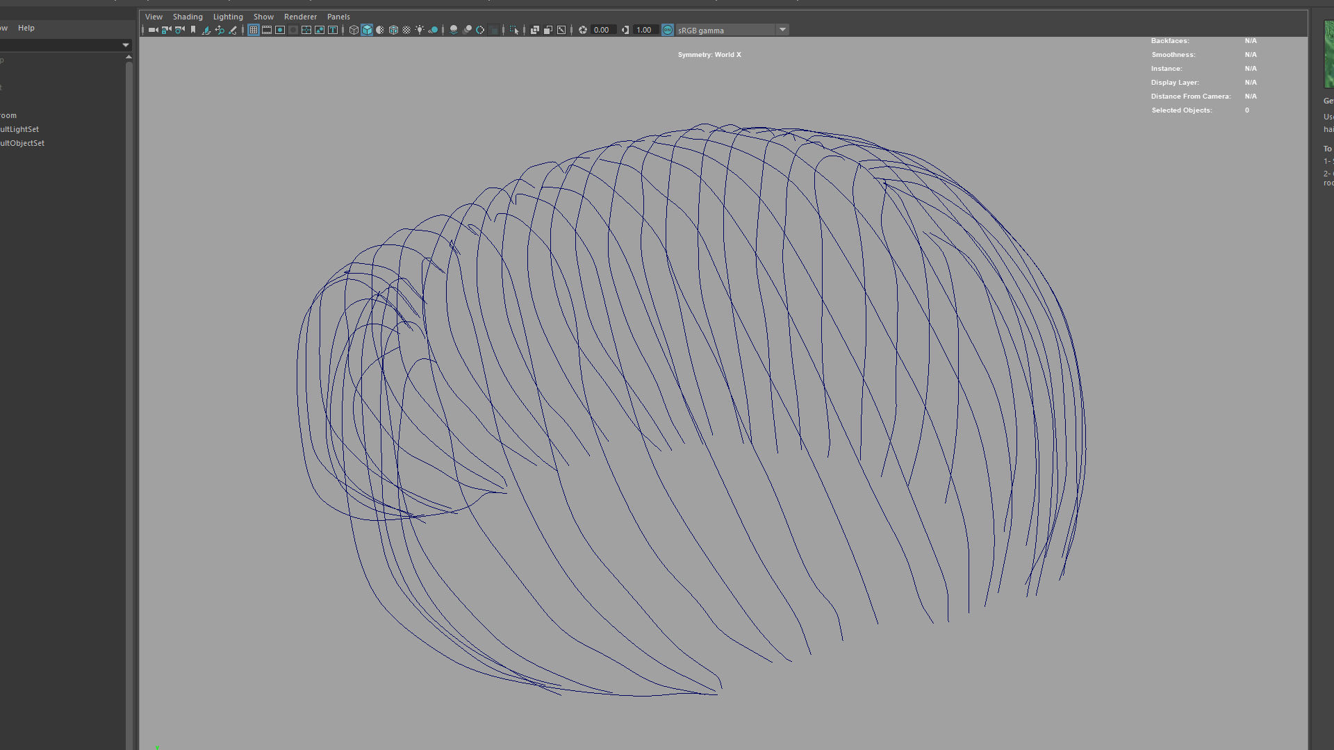 Hair curve Maya free 3D model | CGTrader
