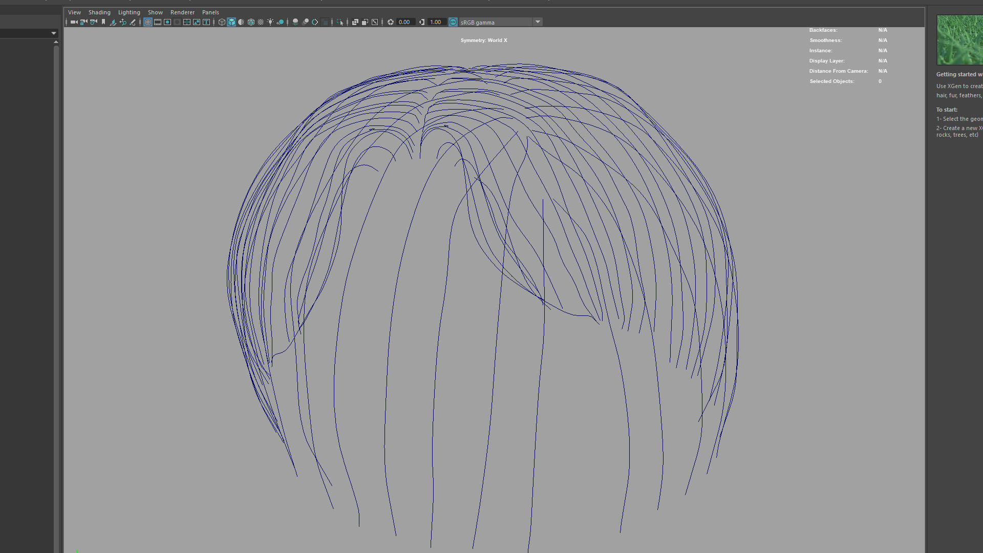 Hair curve Maya free 3D model | CGTrader