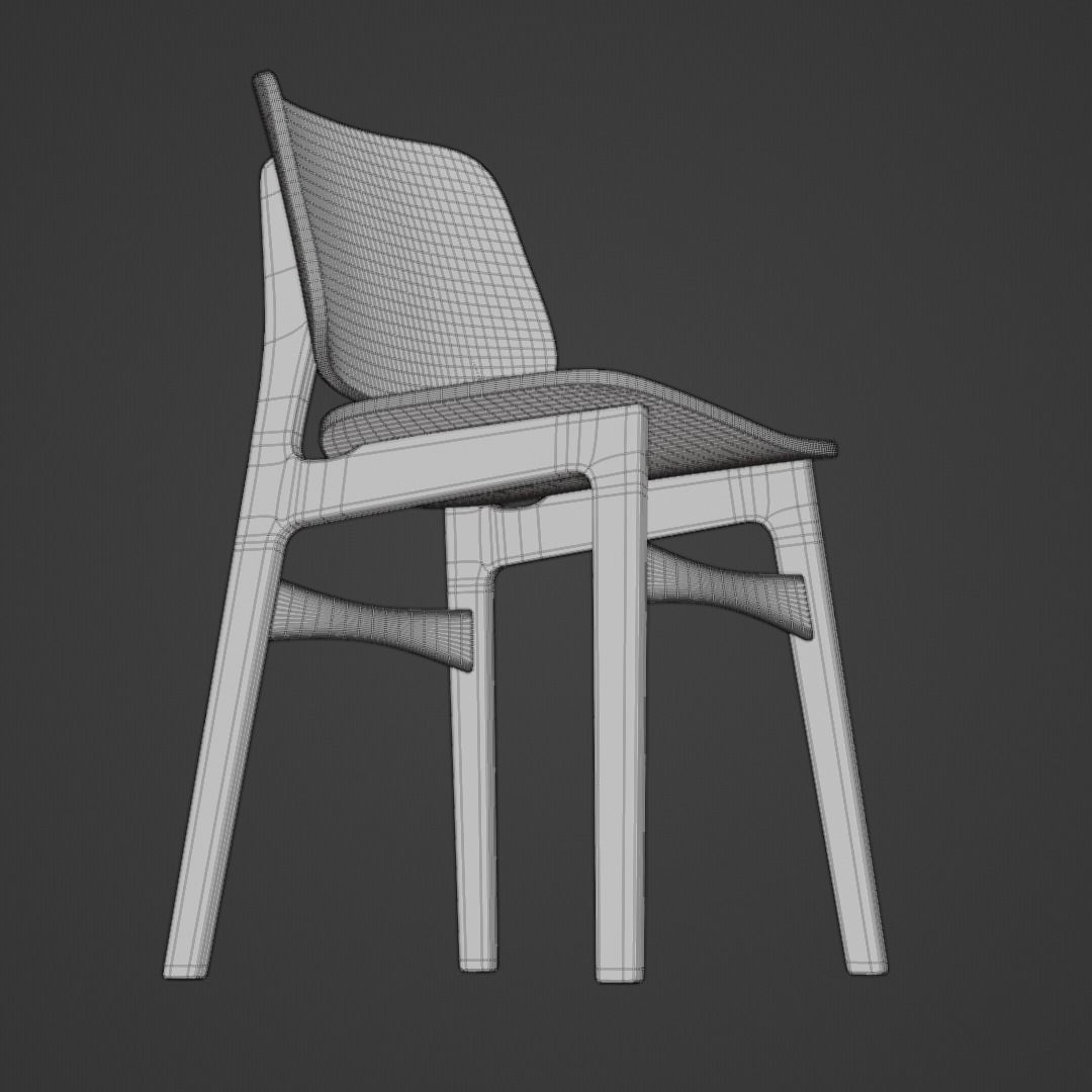 Modern Wooden Seamless Chair - Designer Chair 001 3D model | CGTrader