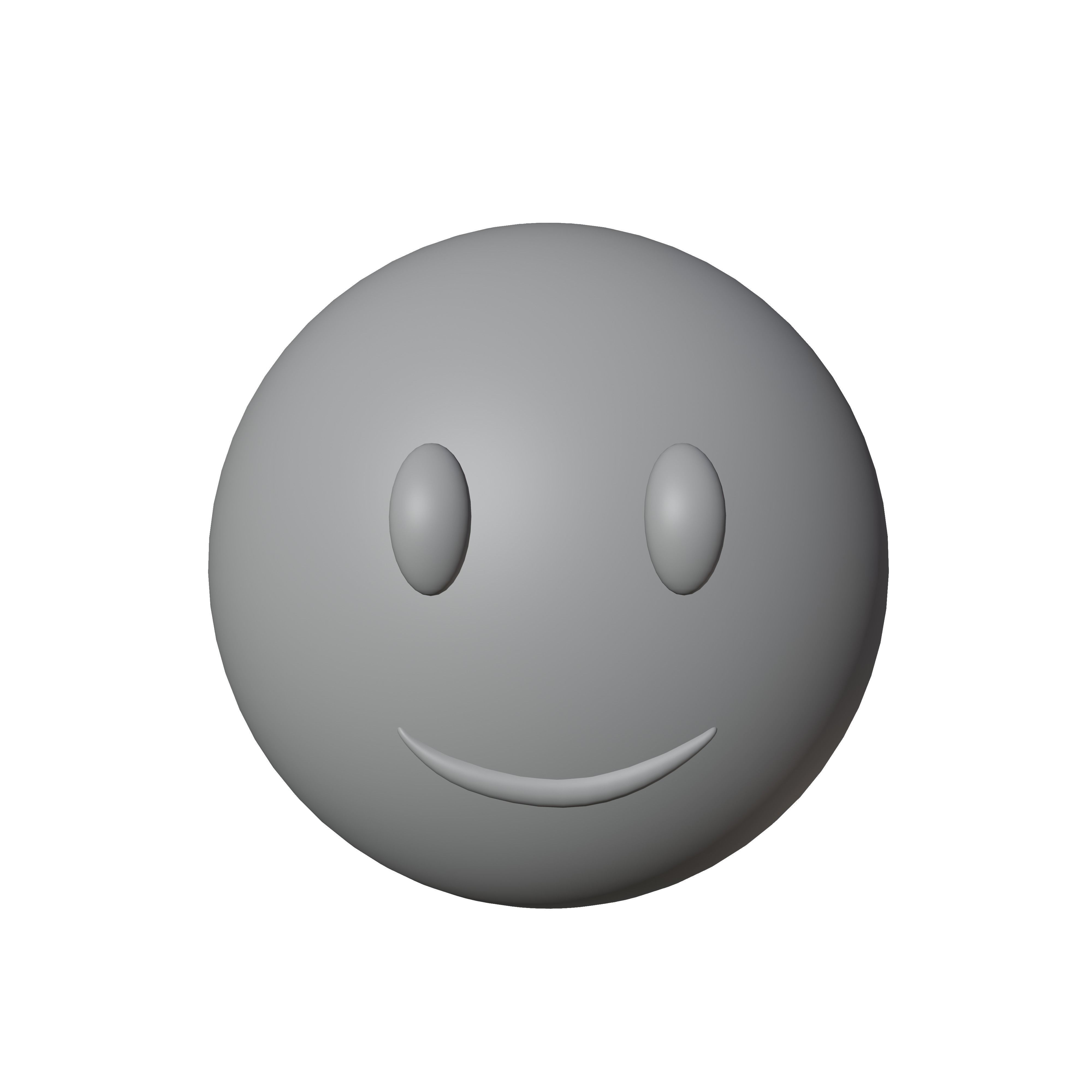 3D smile emoticon FREE free 3D model 3D printable | CGTrader