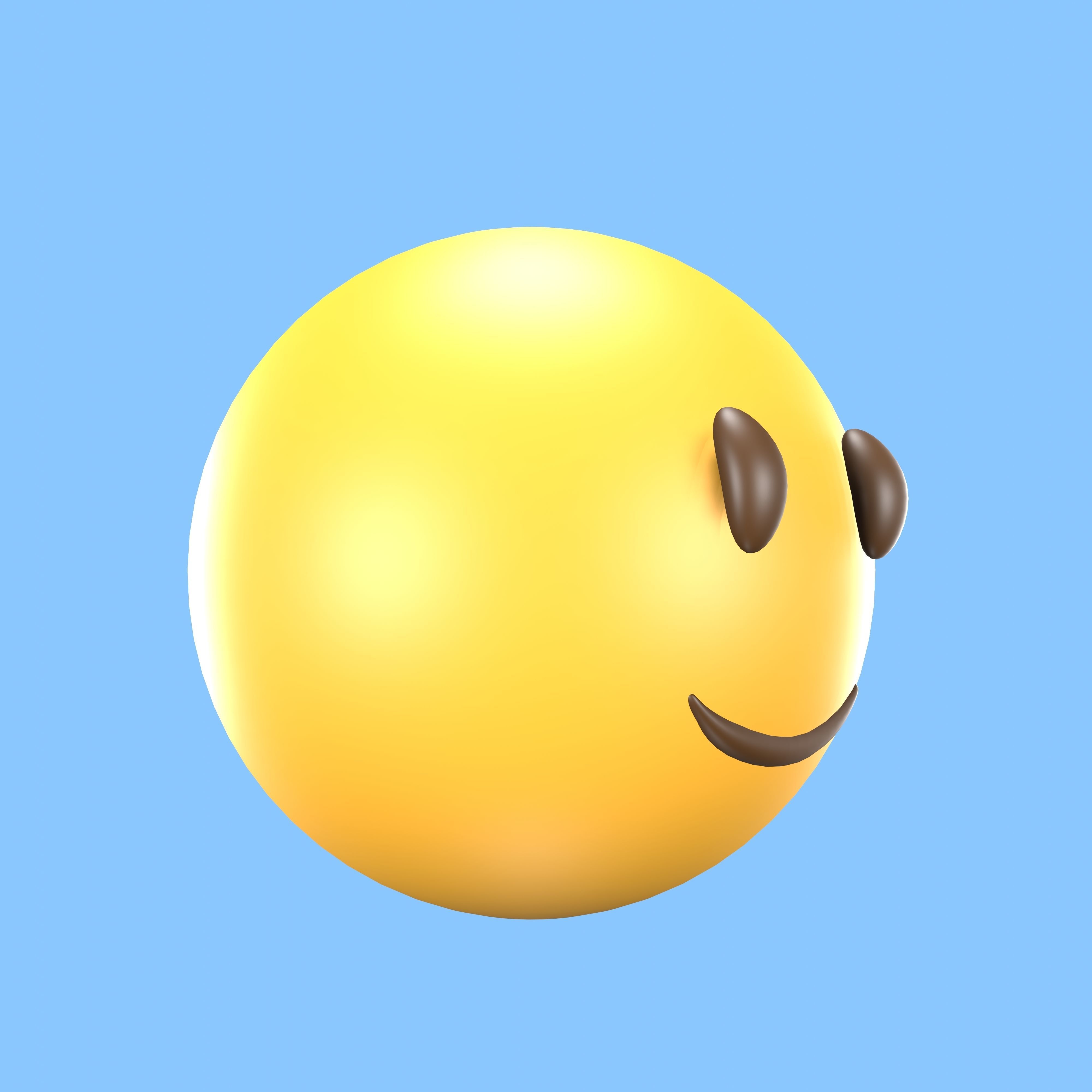 3D smile emoticon FREE free 3D model 3D printable | CGTrader