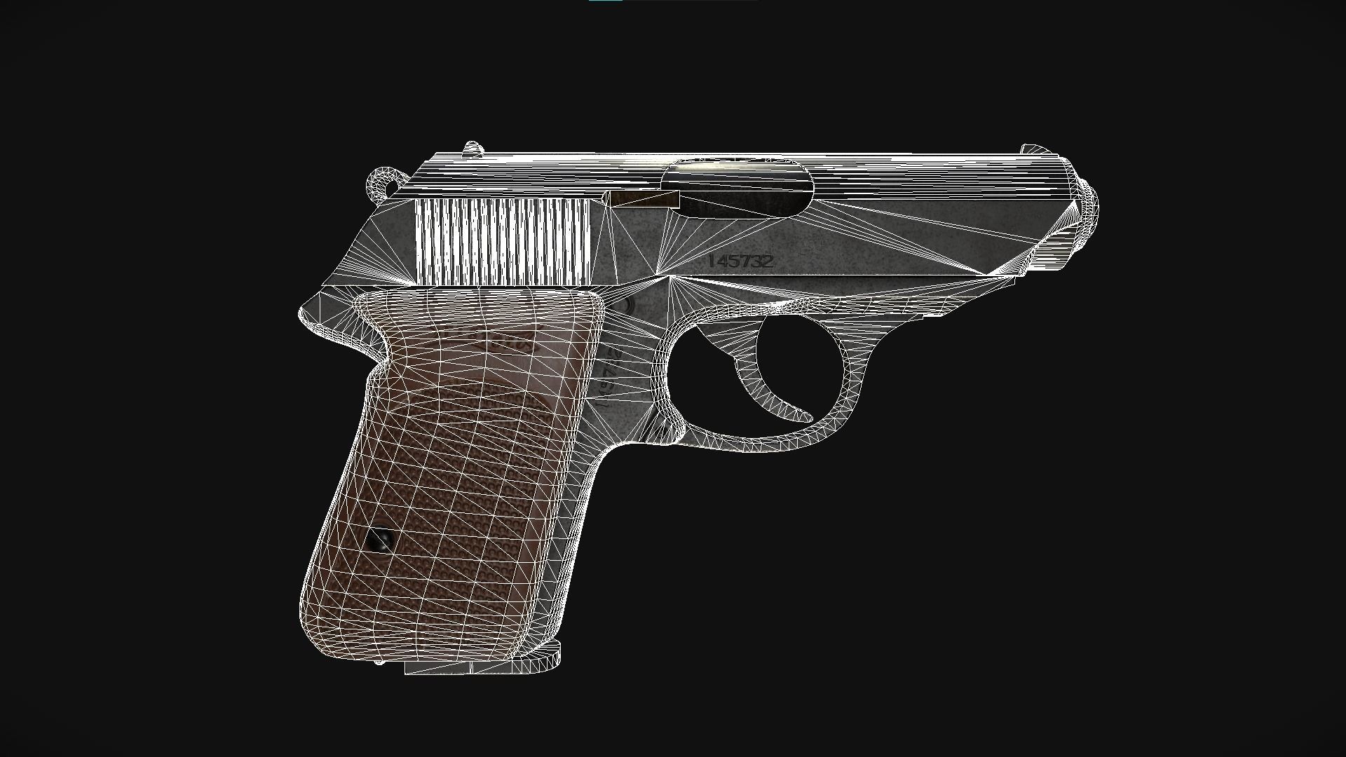 3D model PPK 9mm Pistole VR / AR / low-poly | CGTrader