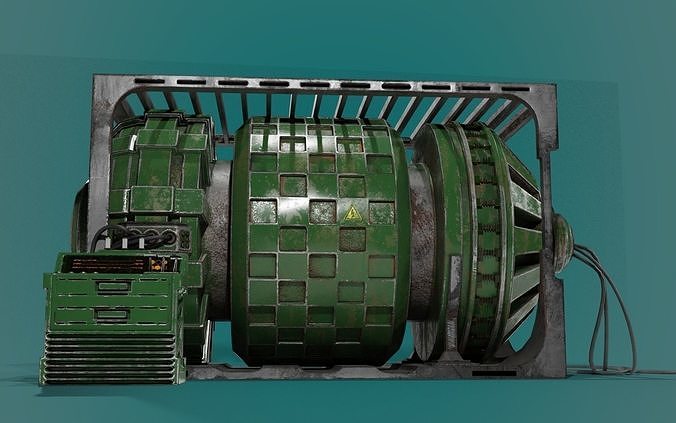 3D model Generator metal cage with wires VR / AR / low-poly | CGTrader