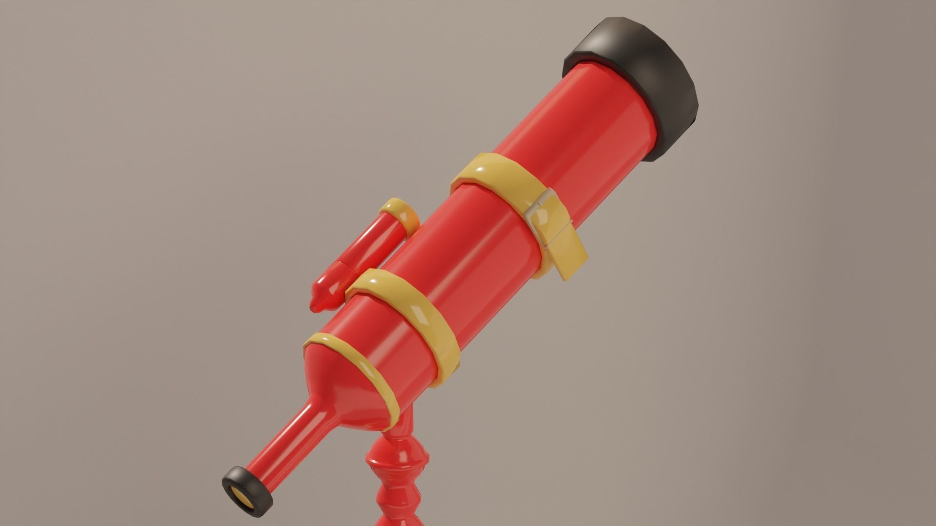 3D model Low poly stylized telescope VR / AR / low-poly | CGTrader