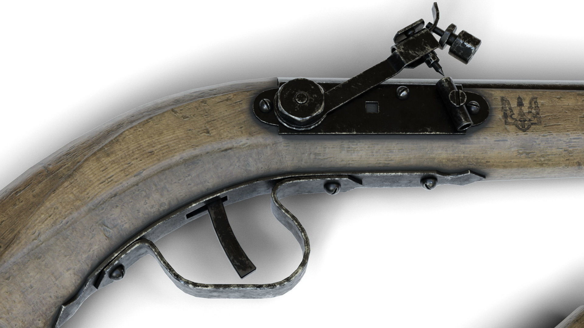 3D model Cossack pistol VR / AR / low-poly | CGTrader