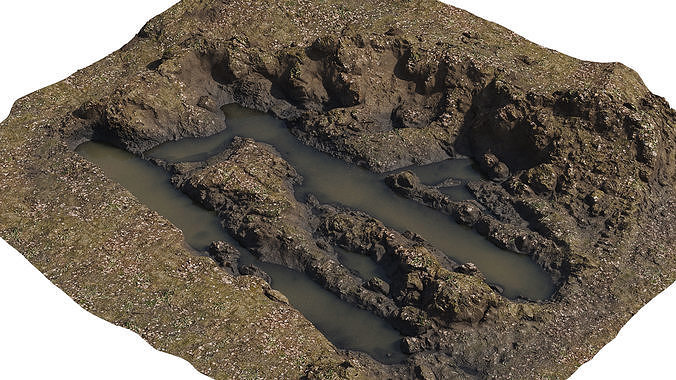 The Green mud pit 3D model | CGTrader