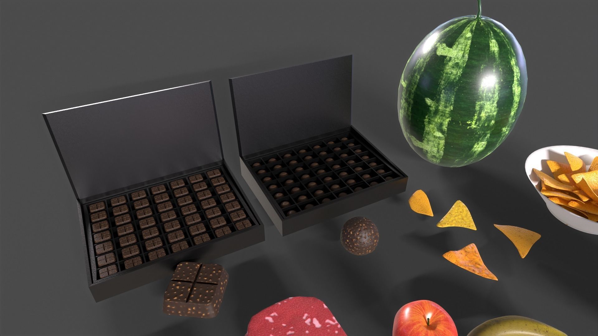 3D model Vegetable Foods Meats and Others Collection VR / AR / low-poly ...