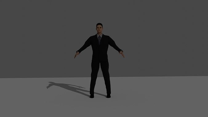 3D model HUMAN man in suit VR / AR / low-poly | CGTrader