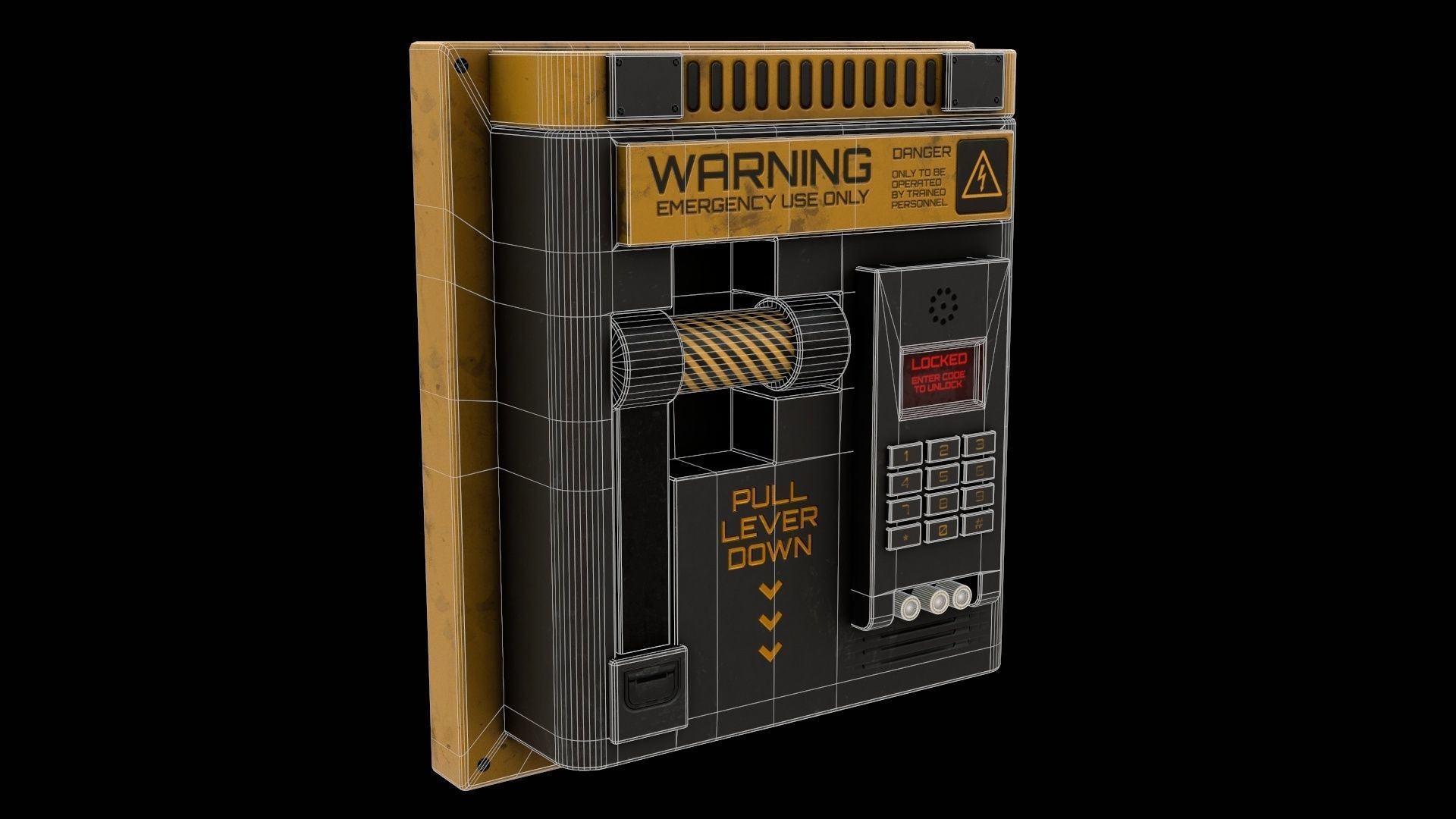 3D model Sci-Fi Lock Door Lever VR / AR / low-poly | CGTrader