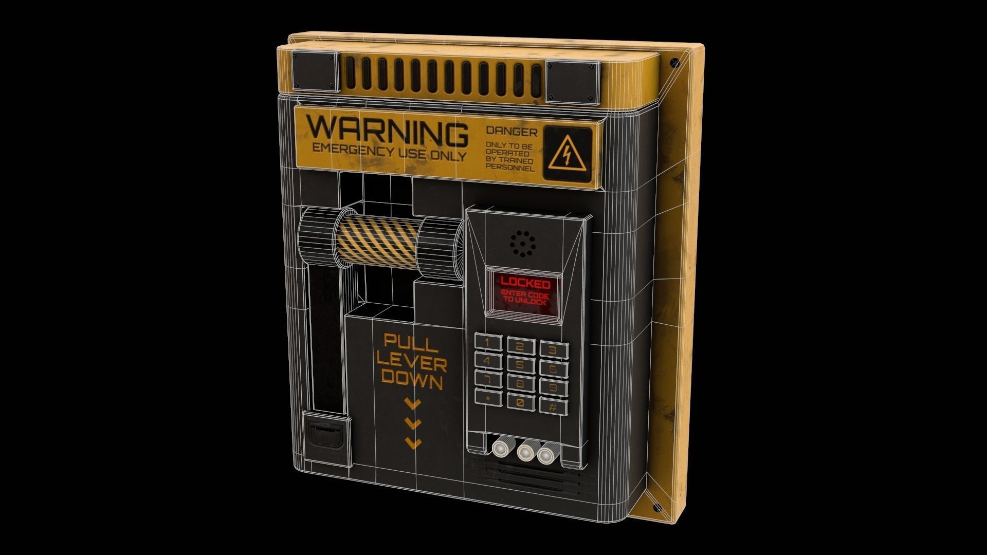 3D model Sci-Fi Lock Door Lever VR / AR / low-poly | CGTrader