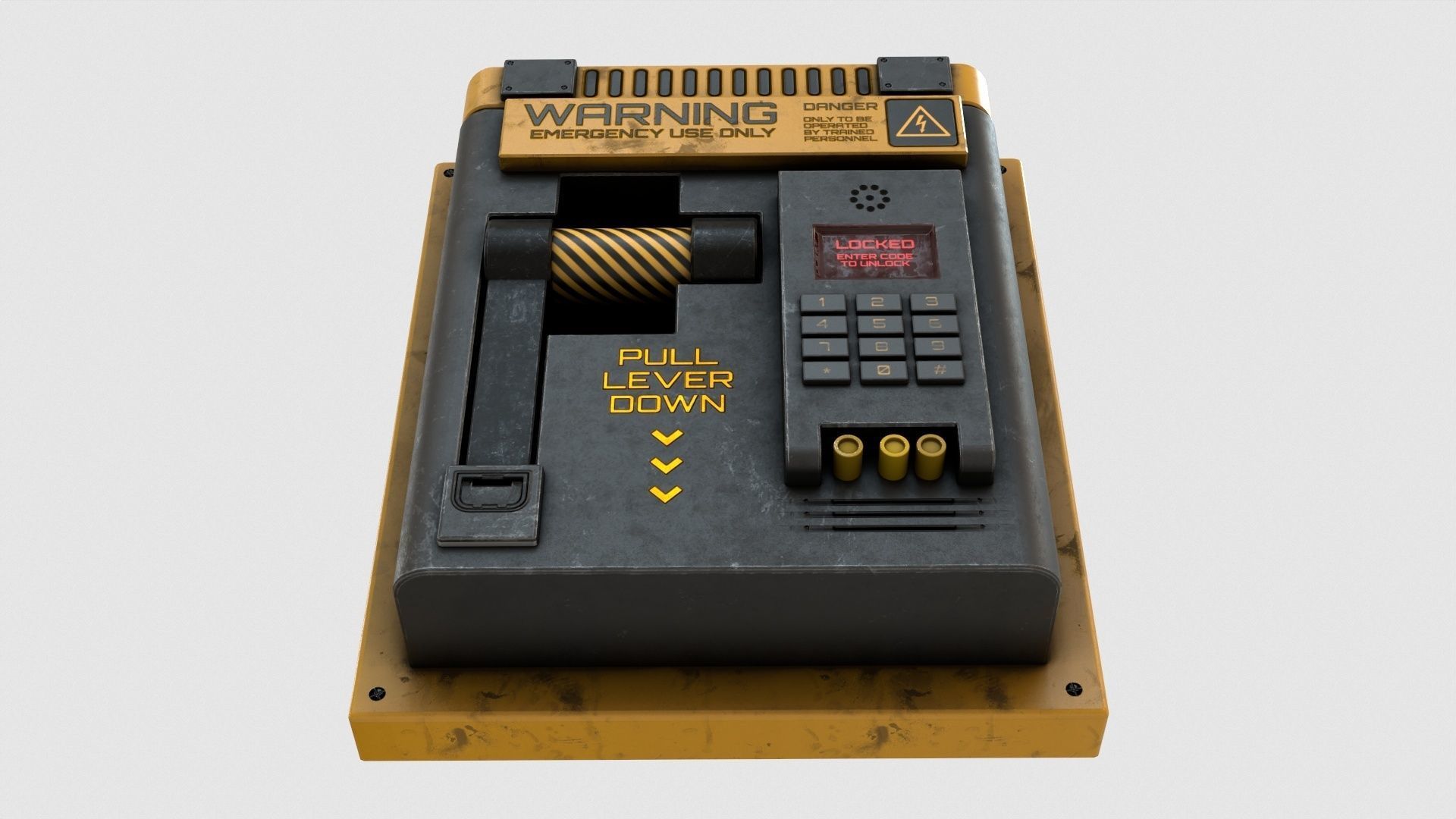 3D model Sci-Fi Lock Door Lever VR / AR / low-poly | CGTrader