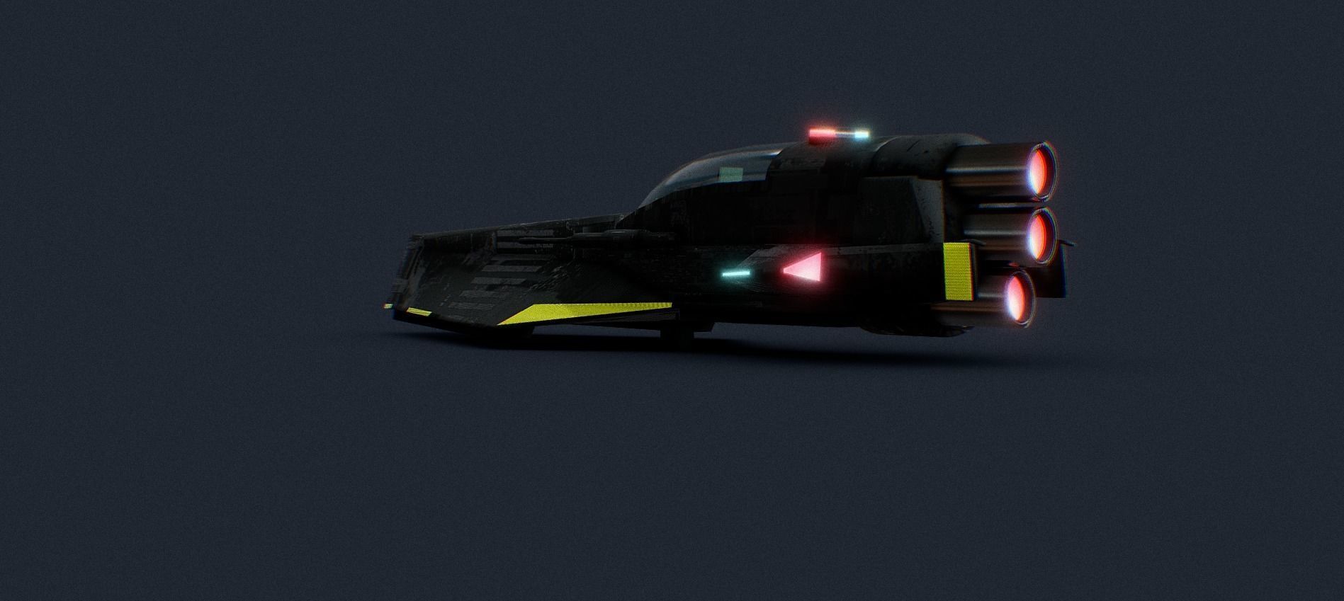 Futuristic Sci-Fi Police Airplane Space Ship 3D model | CGTrader