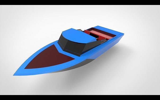 3D model Speed Boat VR / AR / low-poly | CGTrader