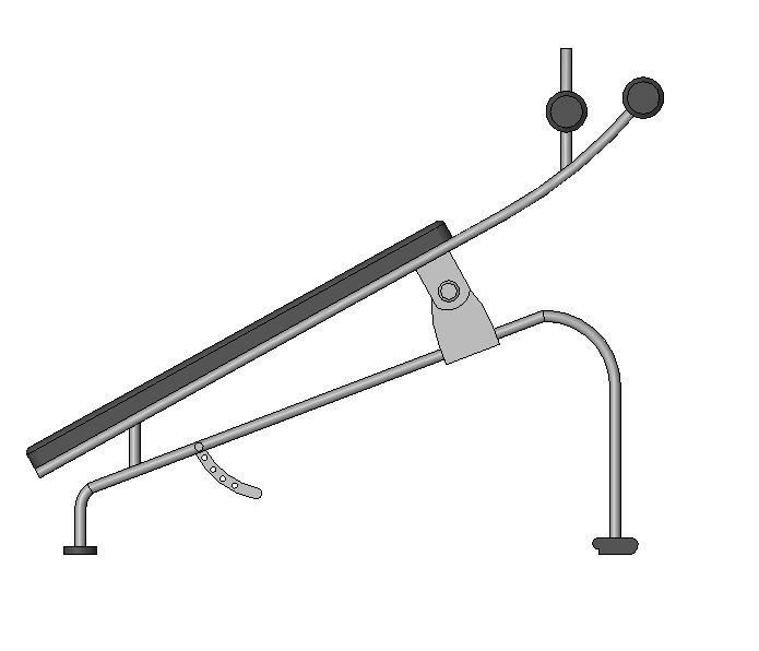 Decline Bench Revit Family 3D model | CGTrader