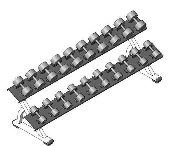 Dumbell rack Revit Family 3D model | CGTrader