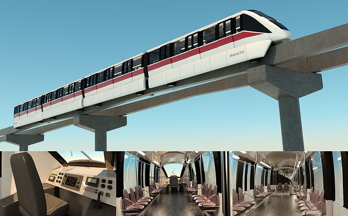MONORAIL san francisco light rail project 3D model | CGTrader